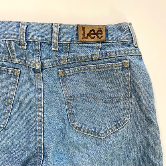 Lee | Jeans | Vintage Lee Leather Patch Mom Jean 3 X 26 Worn | Poshmark